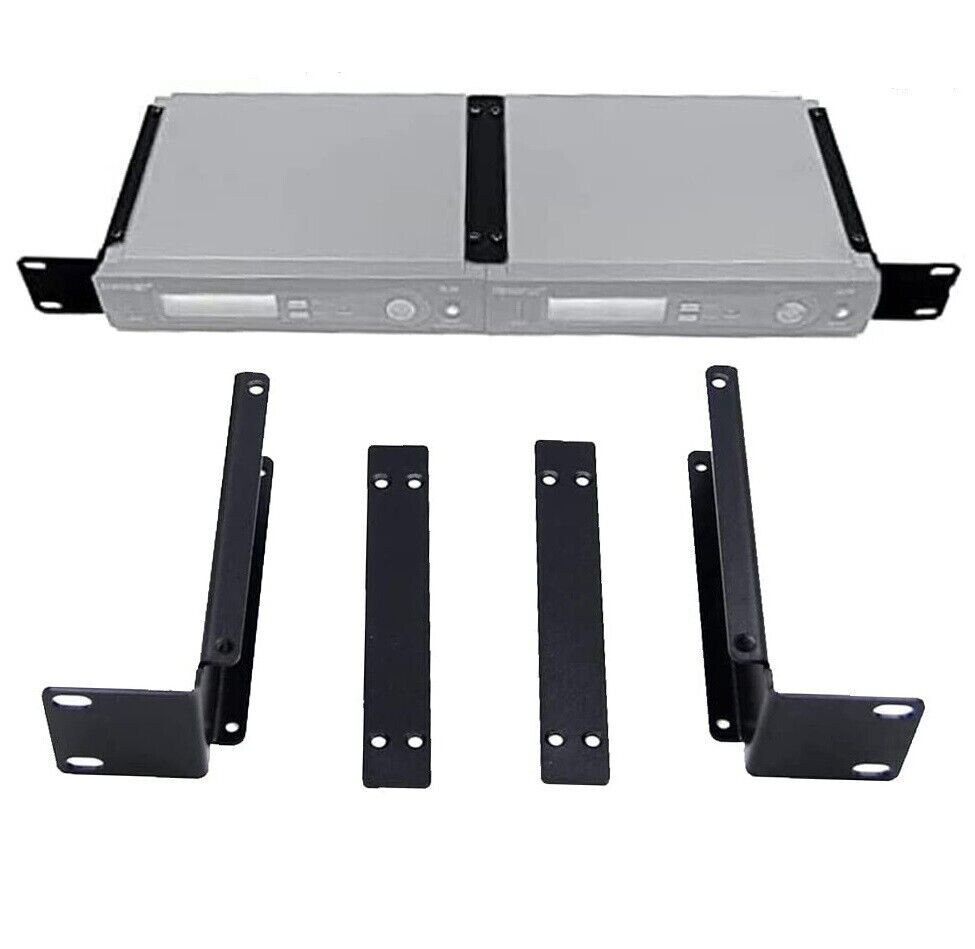 1U Rack Mount Bracket Kit Fit for Shure SLX4 SLXs Wireless Mic Dual ...