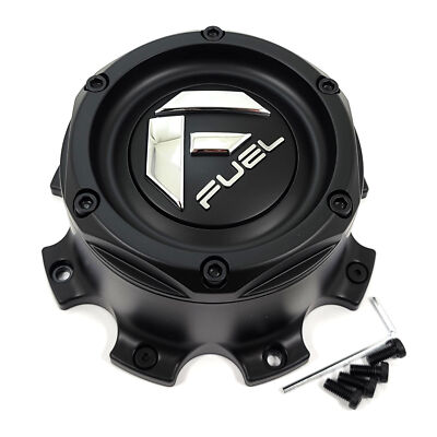 Fuel Matte Black Center Hub Cap 6-3/4"OD 3-1/8"H Bolt-On Closed/Open ...
