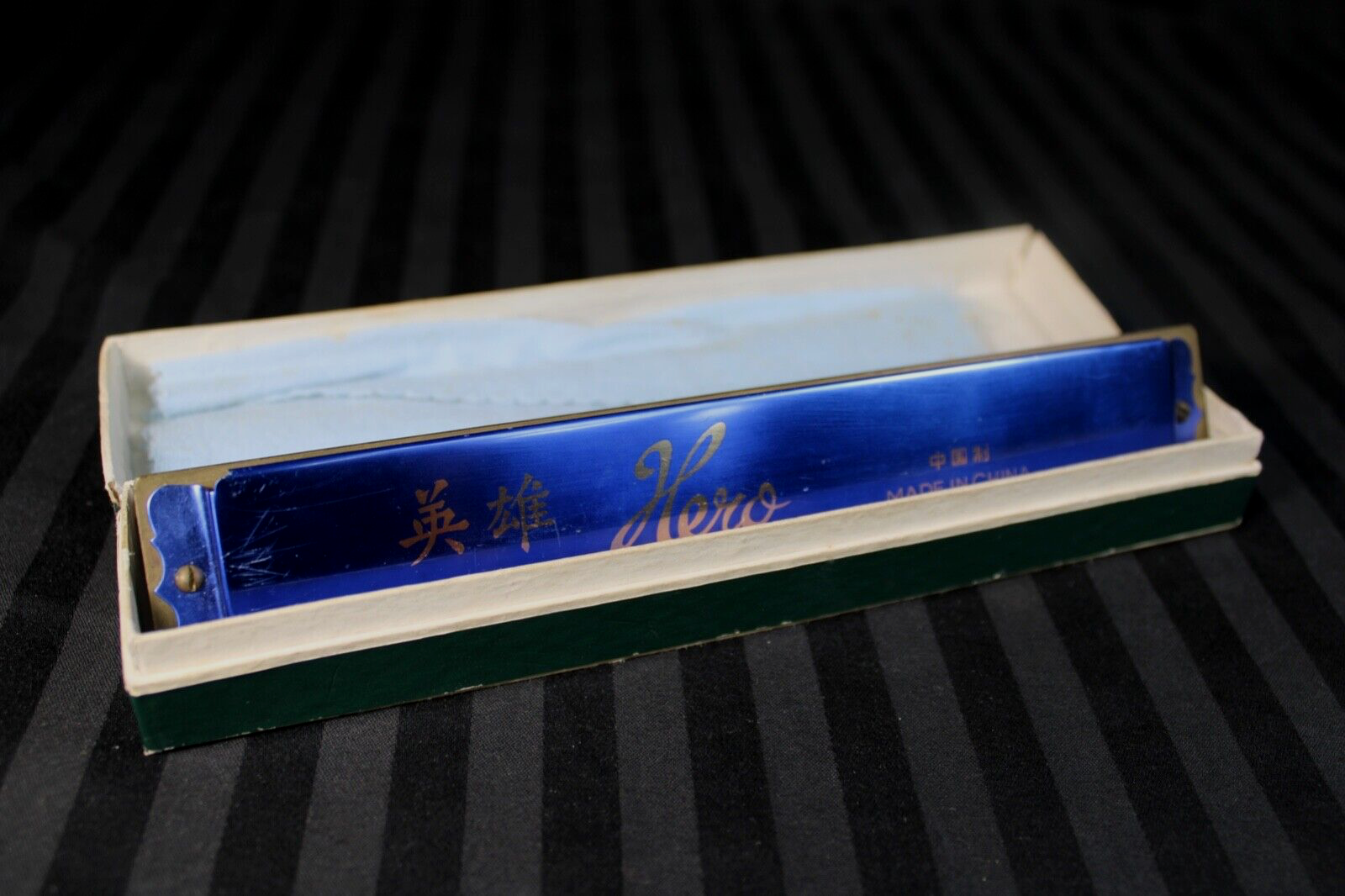Vintage 1960'S HERO Chromatic Harmonica 24 Hole with Box & Cloth - KEY ...
