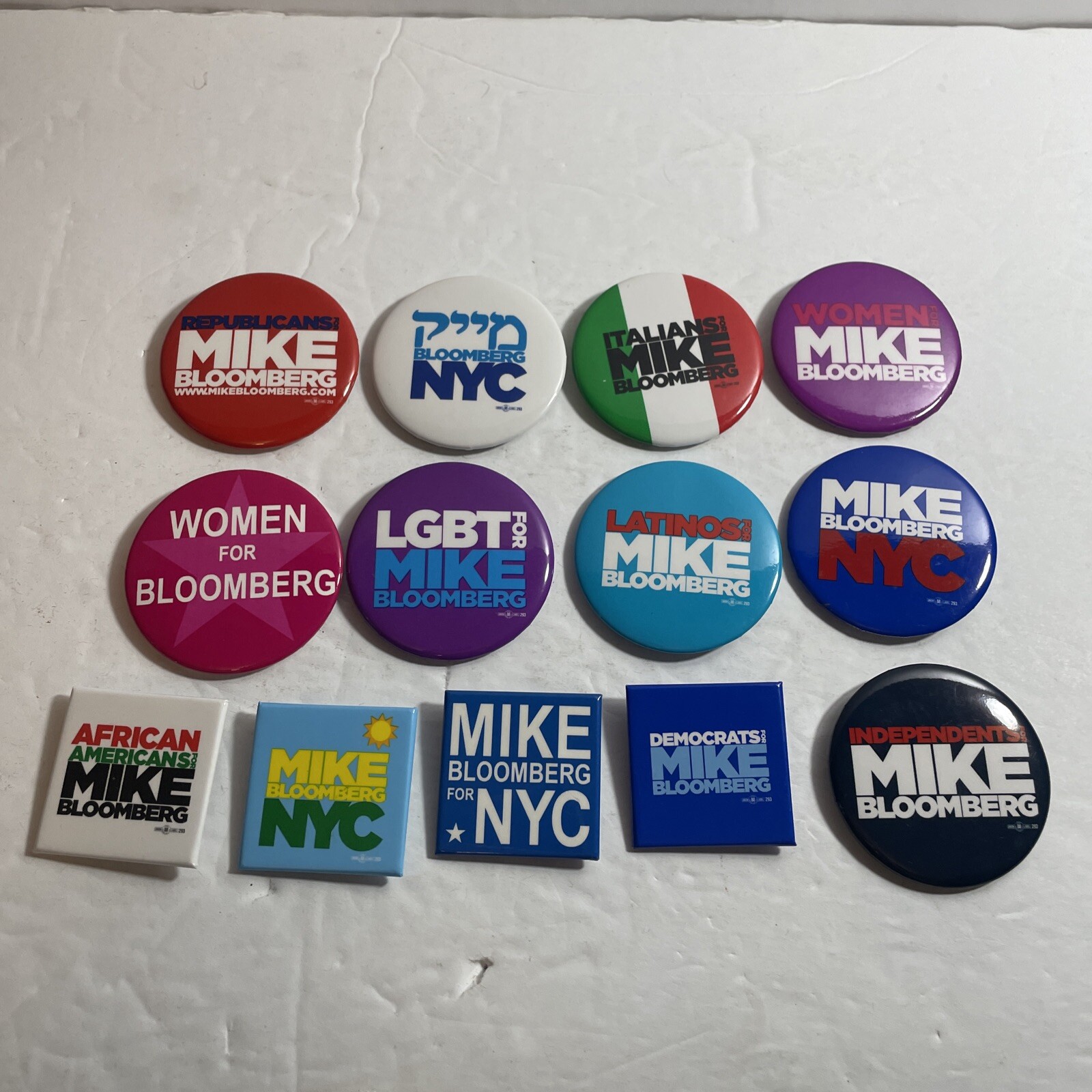 Michael Bloomberg 2020 LOT Of 13 Campaign Political Pin Button | eBay