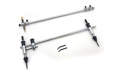 Trammel Head Beam Compass Set, 57" Diameter Range, Hardened Points and ...