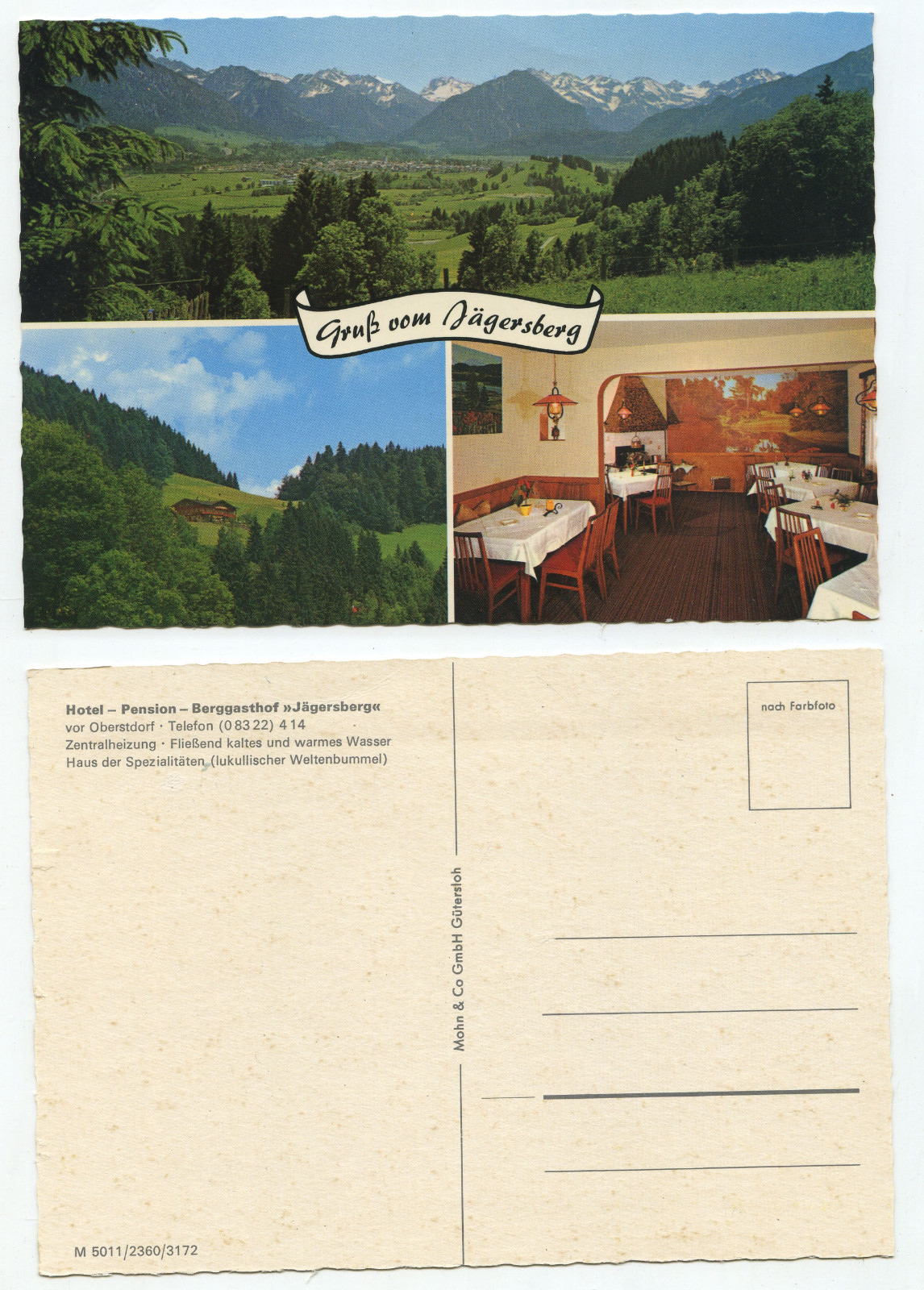 17384 - Hotel-Pension Berggasthof Jägersberg - Oberstdorf - alte ...