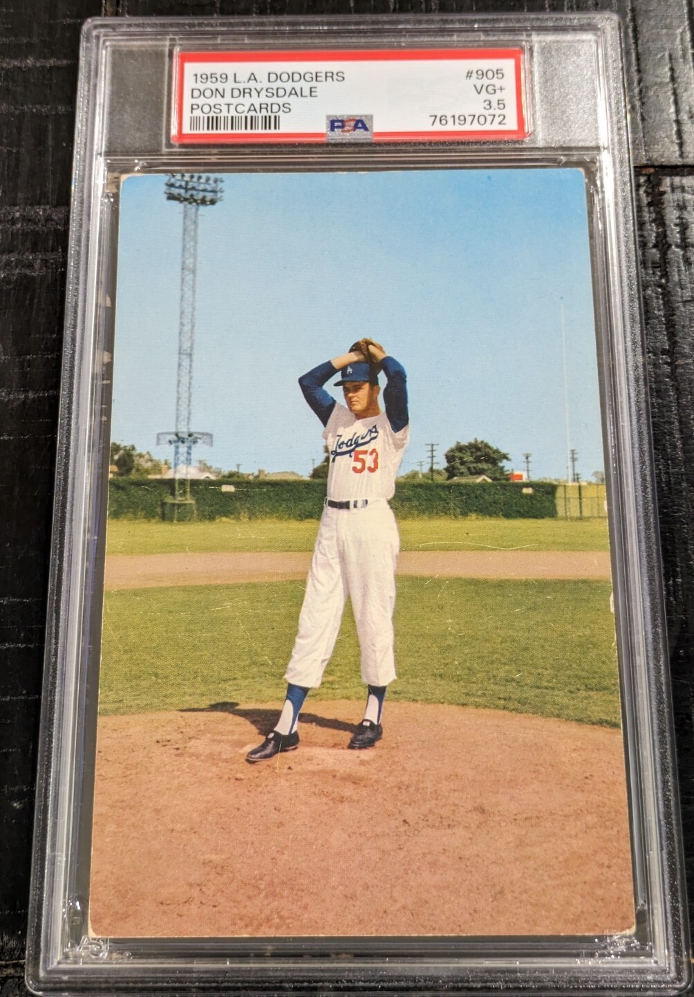 1959 LA Dodgers Don Drysdale POSTCARDS PSA 3.5 VG+ (JUST GRADED) L.A ...