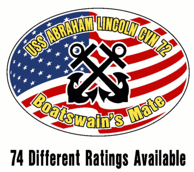 USS ABRAHAM LINCOLN CVN 72 Oval Decal / Sticker Military USN U S Navy ...