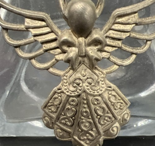 Vintage Glass Perfume Bottle With Metal Guardian Angel | eBay