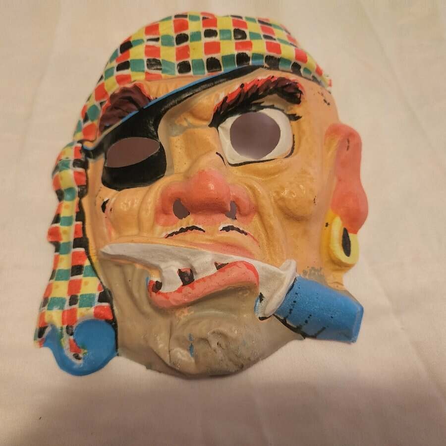 Vintage MCM Plastic 1950's Halloween Pirates Mask | eBay