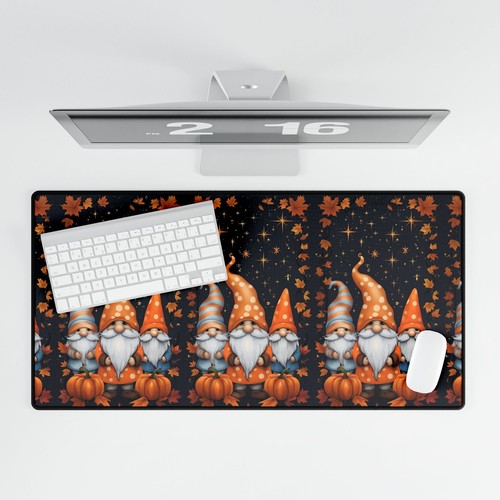 Fall Gnome Desk Mat Autumn Pumpkin Leaves Computer Pad | eBay
