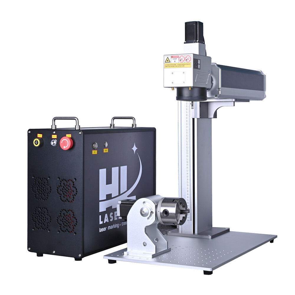 HL Laser 60W 100W JPT MOPA M7 Fiber Laser Color Marking Machine Metal ...