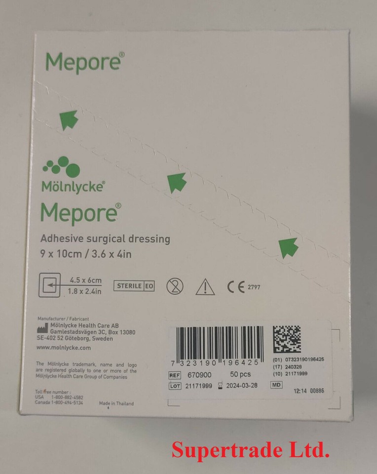 Mepore Dressings Self Adhesive Sterile Cuts Wounds First Aid Plasters 9 ...