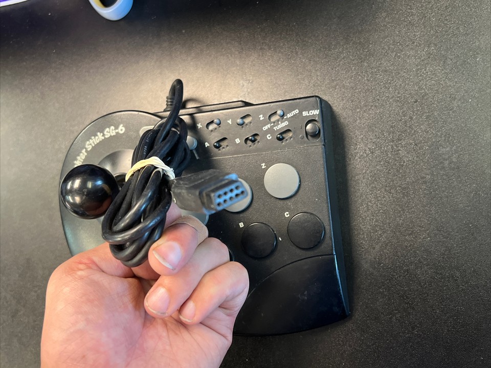 Sega Genesis Fighter Stick SG-6 Arcade Joystick Turbo Controller ...