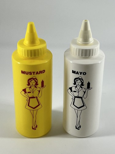 Vintage Kitchen Tablecraft Condiment Containers Mustard Mayonnaise ...