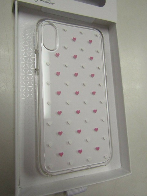 NIMBUS PHONE CASE APPLE IPHONE X PINK/WHITE HEARTS PLEASE READ 7601 for ...