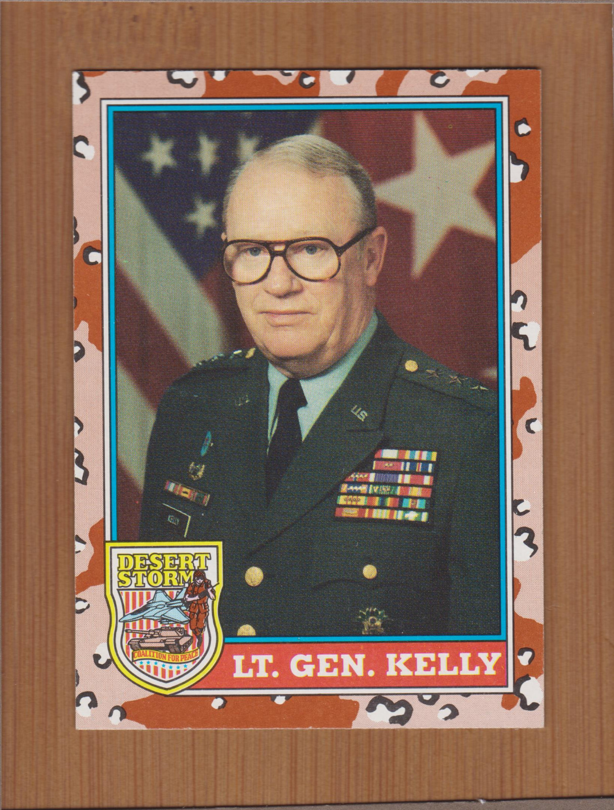 1991 TOPPS DESERT STORM CARD #160 LT. GEN. KELLY Correct Information ...