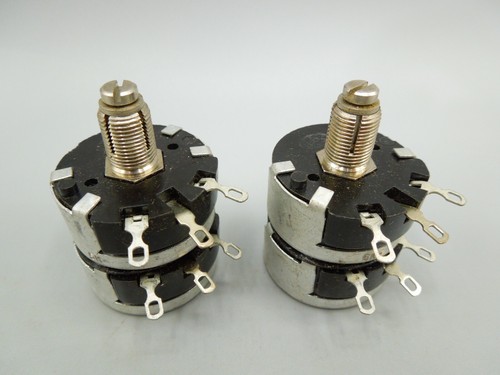 IRC Linear Taper 5K (5000) Ohm Dual Potentiometer 1/4" Slotted Shaft ...