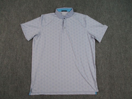 Greyson Polo Shirt Mens Blue Extra Large Geometric Wolves Snow Flake ...