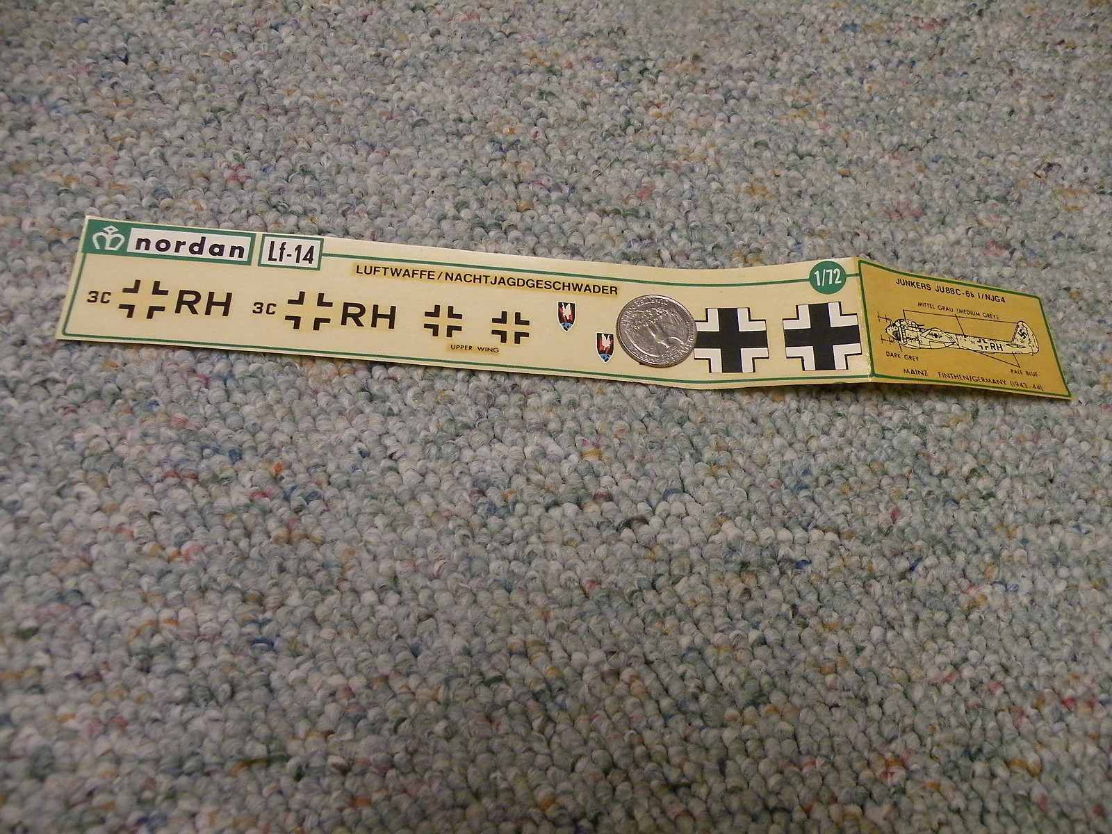 Nordan decals 1/72 Sheet LF-14 Nachtjagdgeschwader Junkers JU88C-6b M7 ...