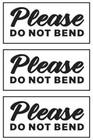 PLEASE DO NOT BEND labels/stickers, 10 sheets, 30 labels total NEW! | eBay
