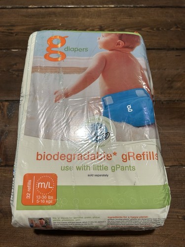 Gdiapers Disposable Biodegradable Flushable Diaper Inserts M/L/XL 13-36 ...