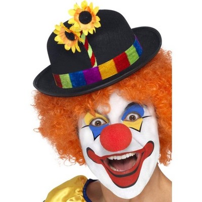 Clown Bowler Hat Adults Professional Clown Fancy Dress Costume Hat ...
