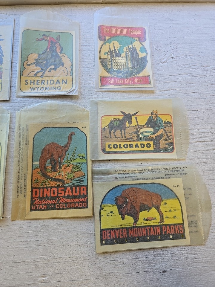 Lot of 11 Vintage US Destinations State Travel Camper Window Decal ...