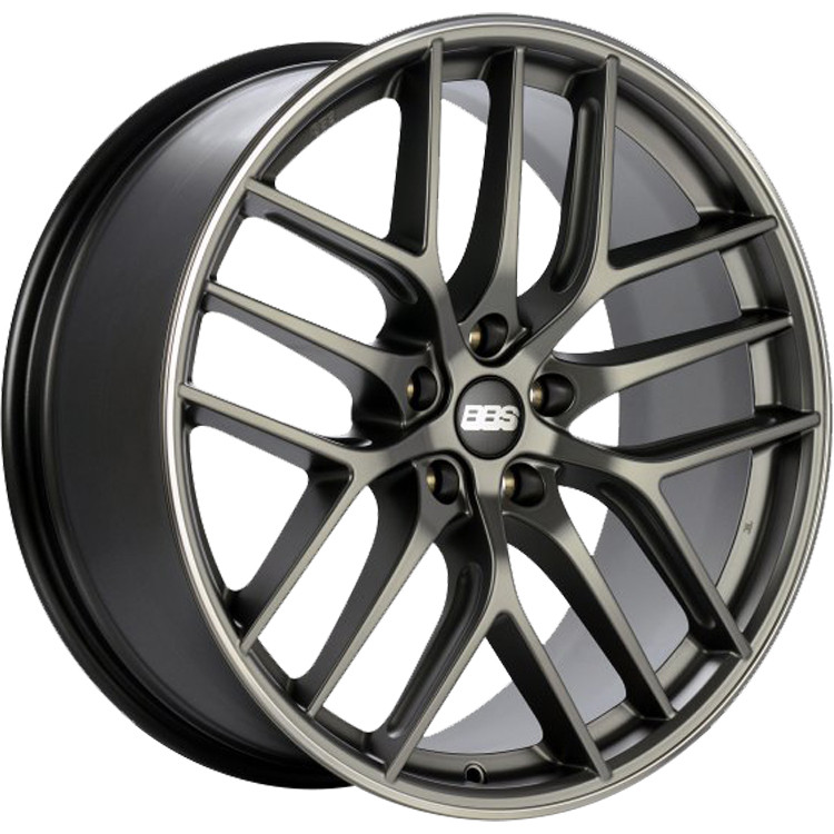 BBS CCR 19x8 ET 44 5x112 HB 82 Satin Platinum Hyperblack Polish Lip ...