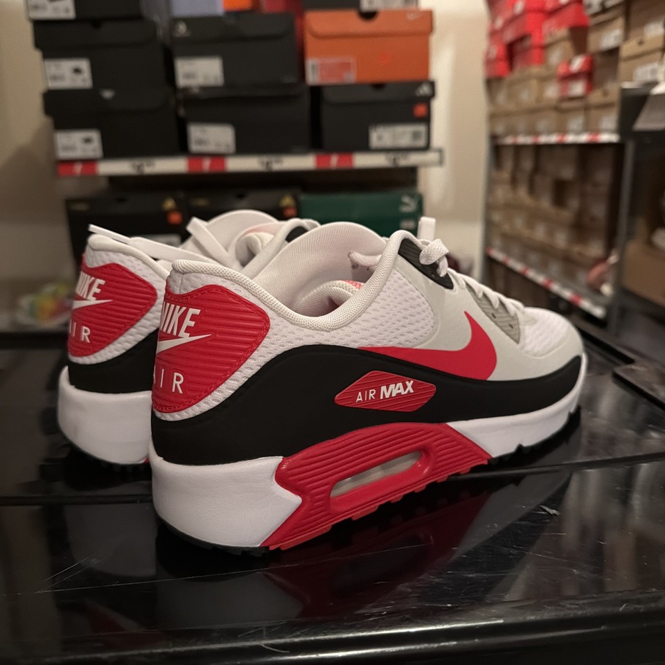 Nike Air Max 90 G Golf TB Spikeless White University Red Black DX5999 ...