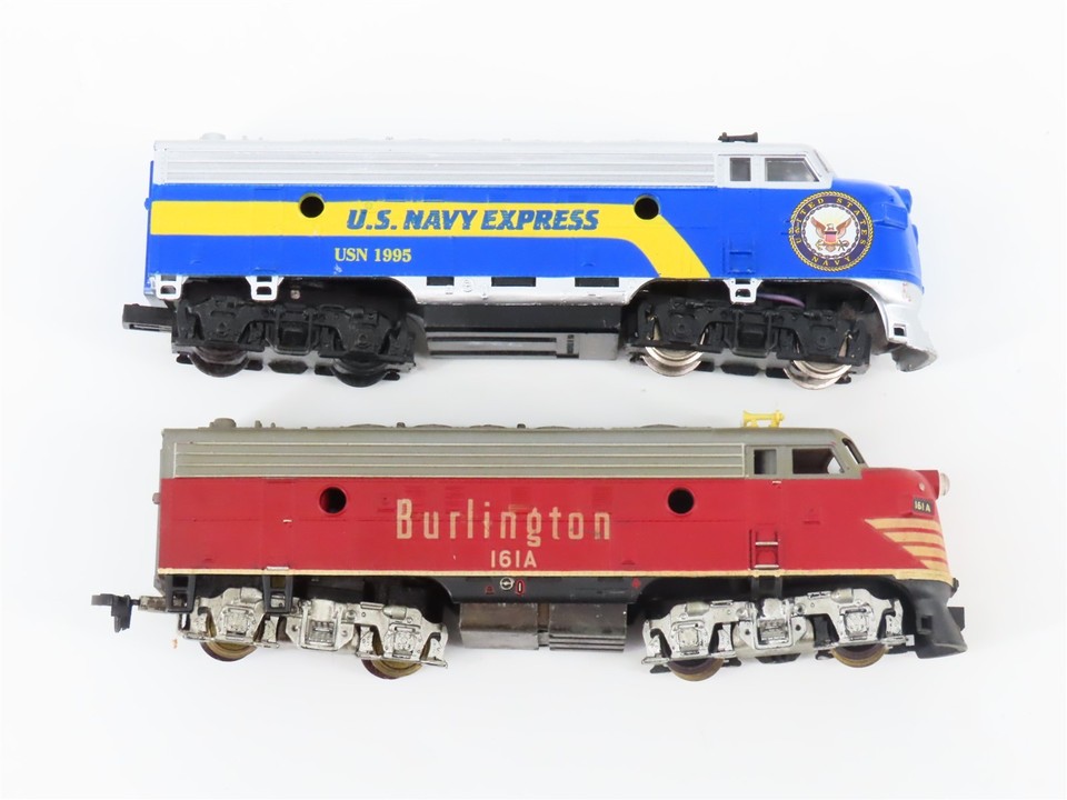 LOT of 8 HO Mantua/TYCO/Athearn NH/CR/MILW/CBQ F Unit Diesel Locos DOES ...