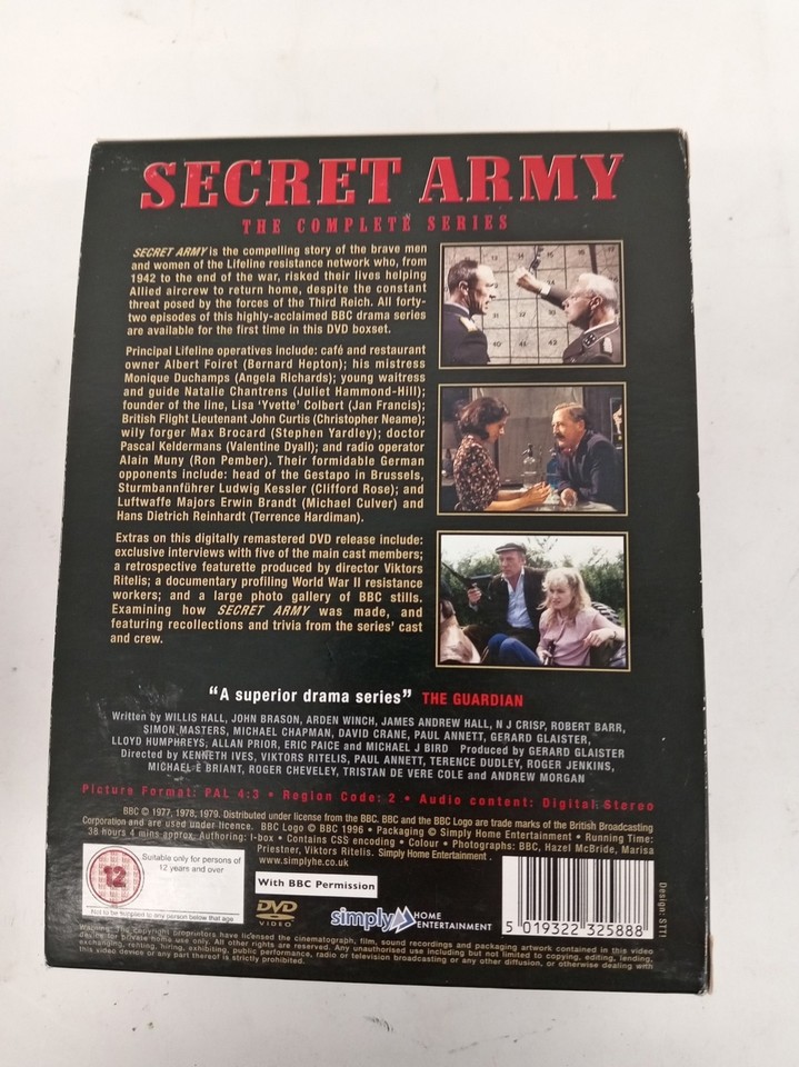 Secret Army Series 1-3 Complete DVD Box Set 2004 BBC | eBay UK