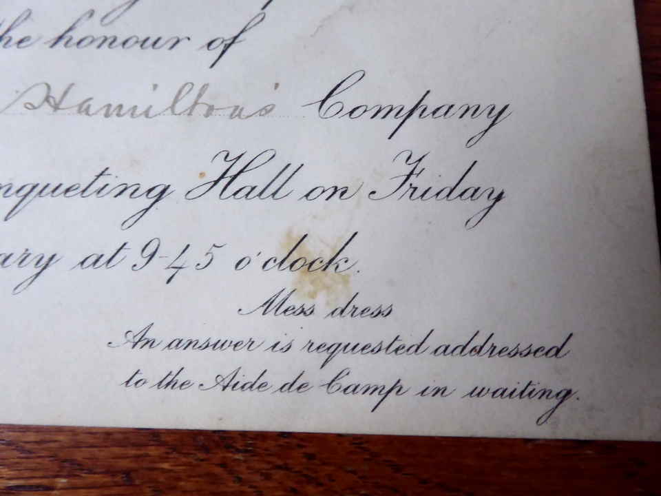 1906 Invitation Reception Prince of Wales George V Madras India ...