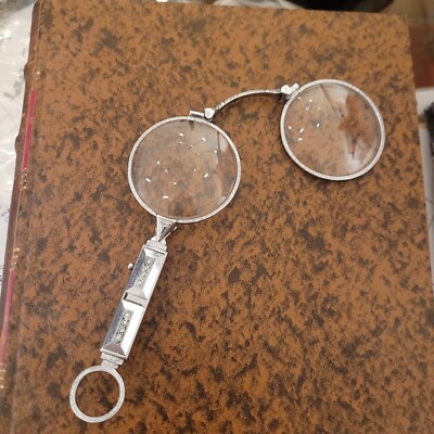 vintage Art Deco 935 silver folding lorgnette spectacles - Lorgnette | eBay