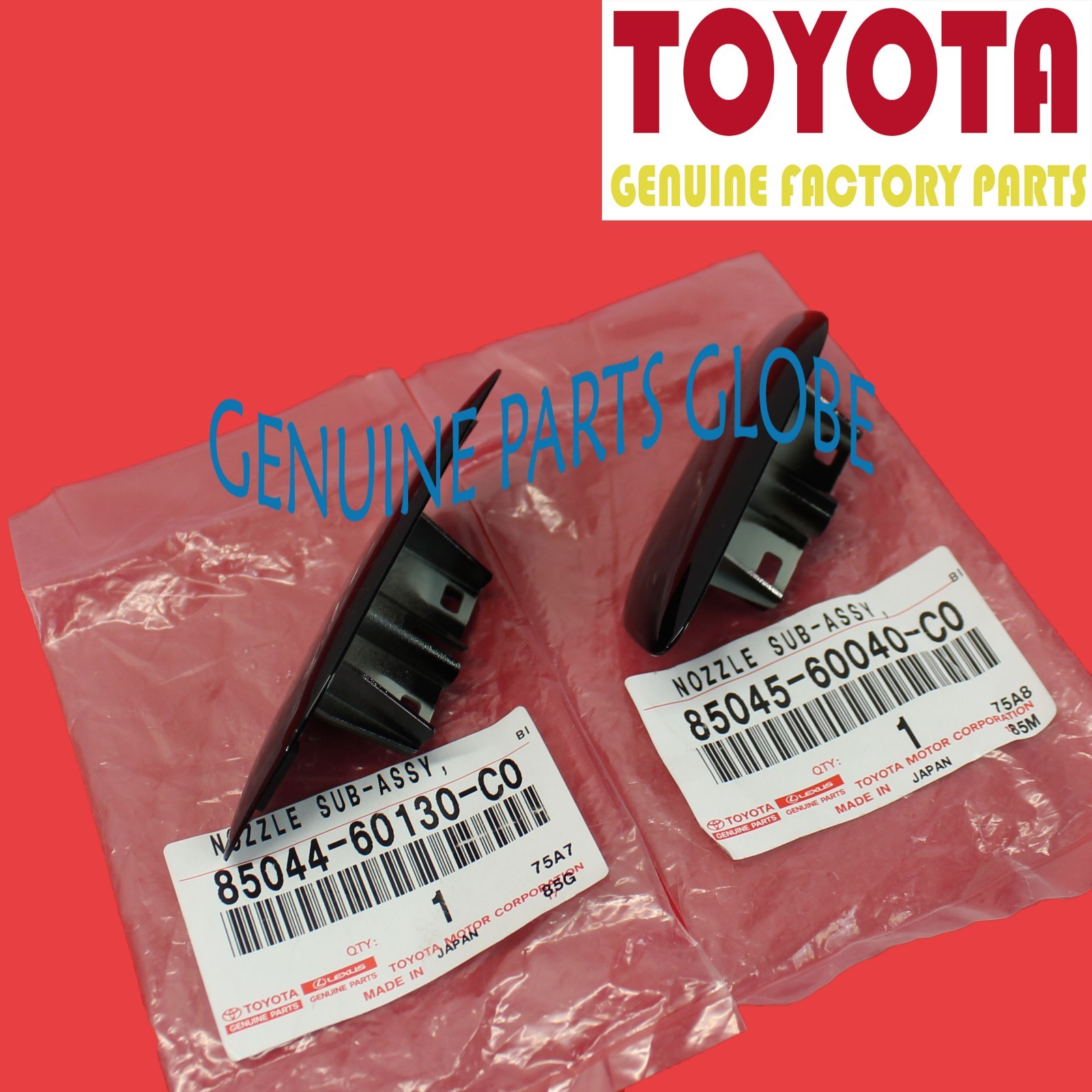 GENUINE LEXUS 08-13 LX570 BLACK RIGHT & LEFT HEADLAMP WASHER NOZZLE ...
