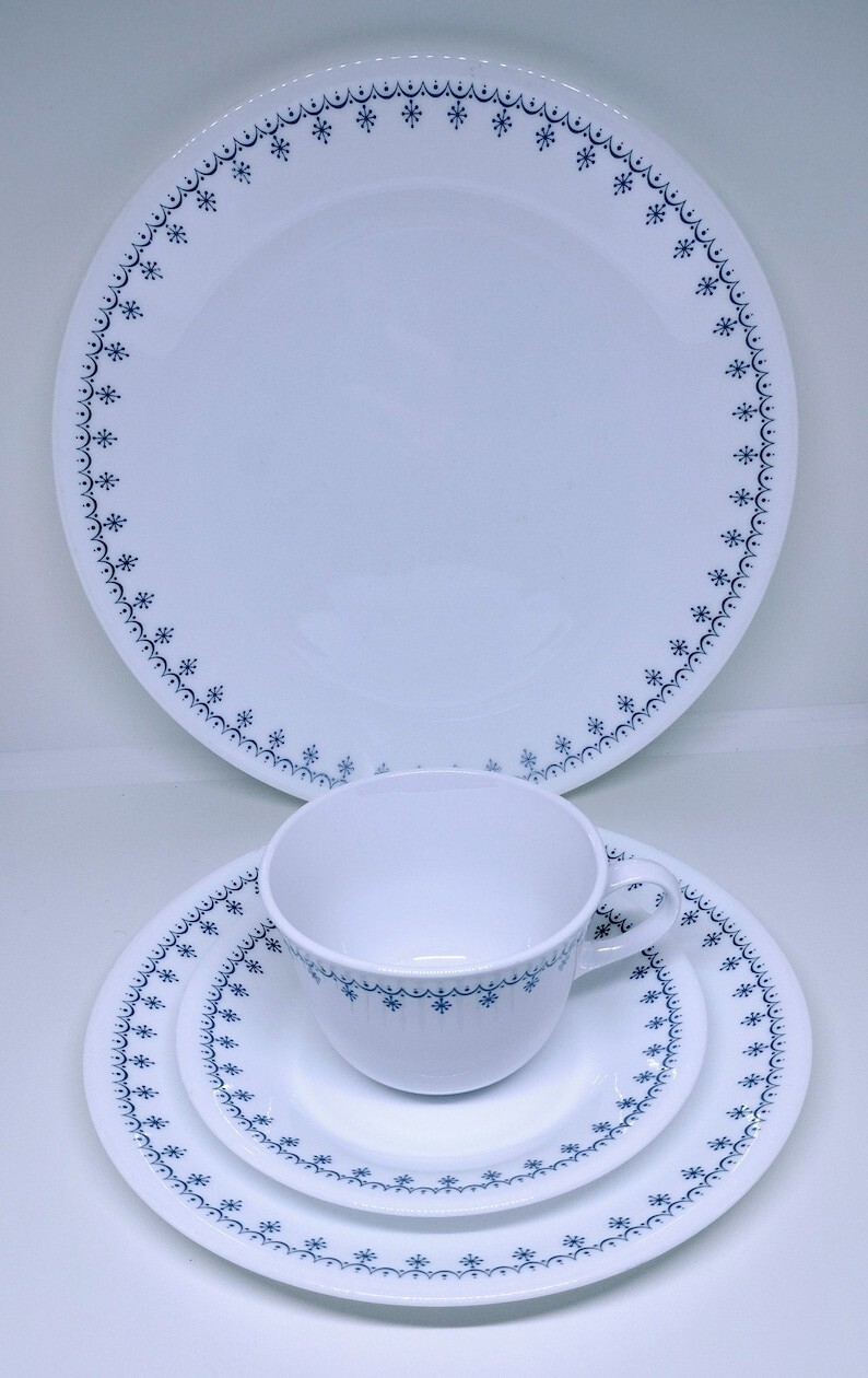 Vintage Corelle Snowflake Blue Add-on/Replacement Dinnerware (See ...