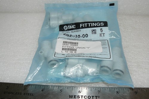 SMC KQ2U10-00 UNION FITTINGS "Y" 10MM TUBE OD KQ2U INCH LOT OF 5 NEW | eBay