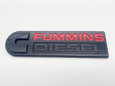 1Pcs Fummins Diesel Emblem High Output Cummins Turbo Diesel Badge Red ...
