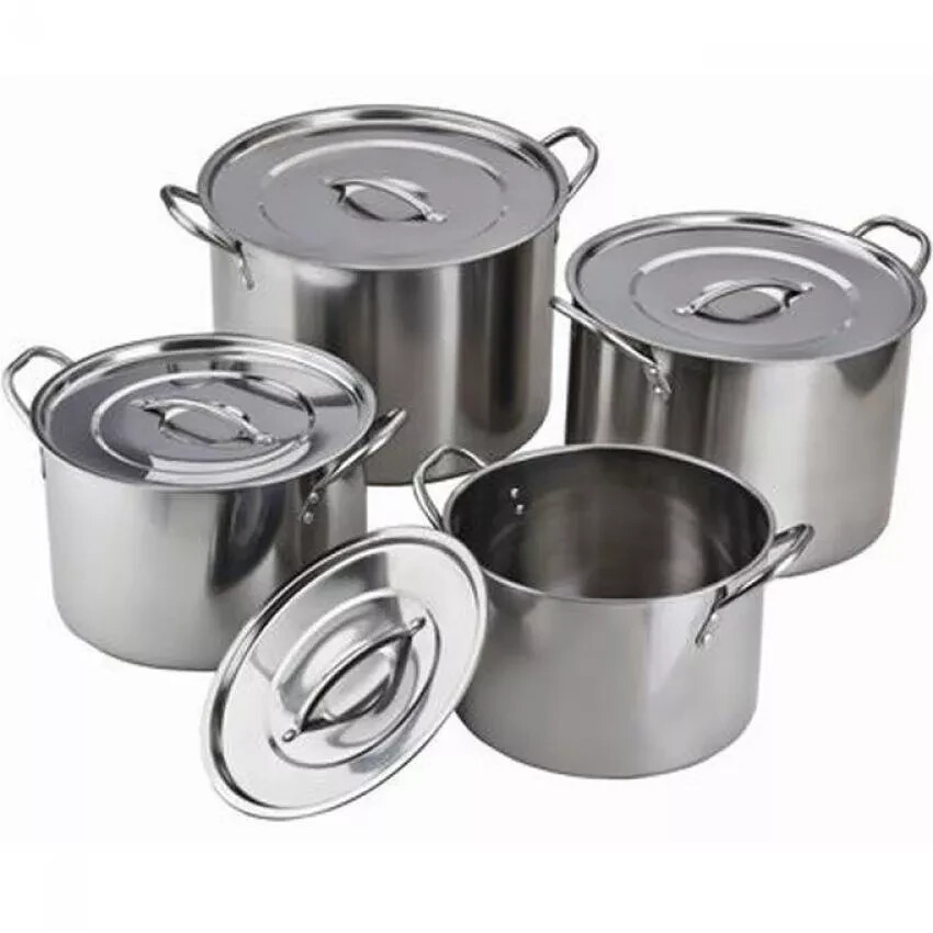 Tristar 4pcs Stainless Steel Cookware Set Saucepan Large Pans Cooking ...