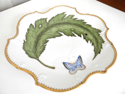 Anna Weatherley GREEN LEAF Dessert Plate (S) Signed 8 5/8" - MINT, NICE ...