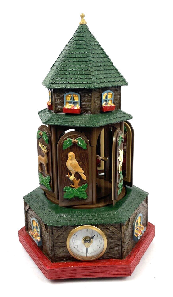 Mr Christmas 2002 Woodland Animal Animated Clock Gold Label Carillon 30 ...