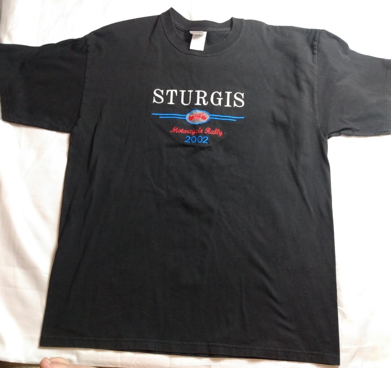 Vintage 2002 Sturgis Motorcycle Rally Embroidered T S… - Gem