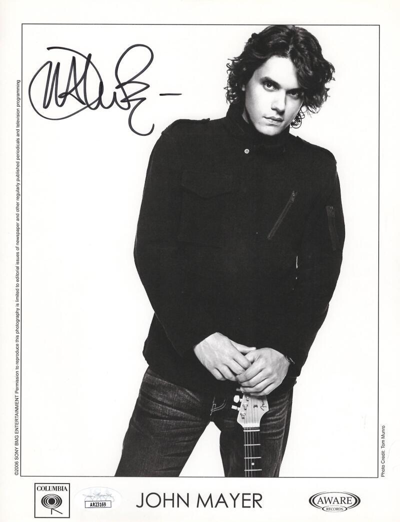 John Mayer Signed Autograph 8.5x11 Promo Photo w/ Vintage Full ...
