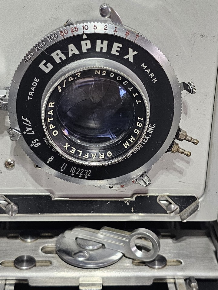 Graflex Crown Graphic w/ Graflex Optar 135mm f4.7 Lens in Graflex ...