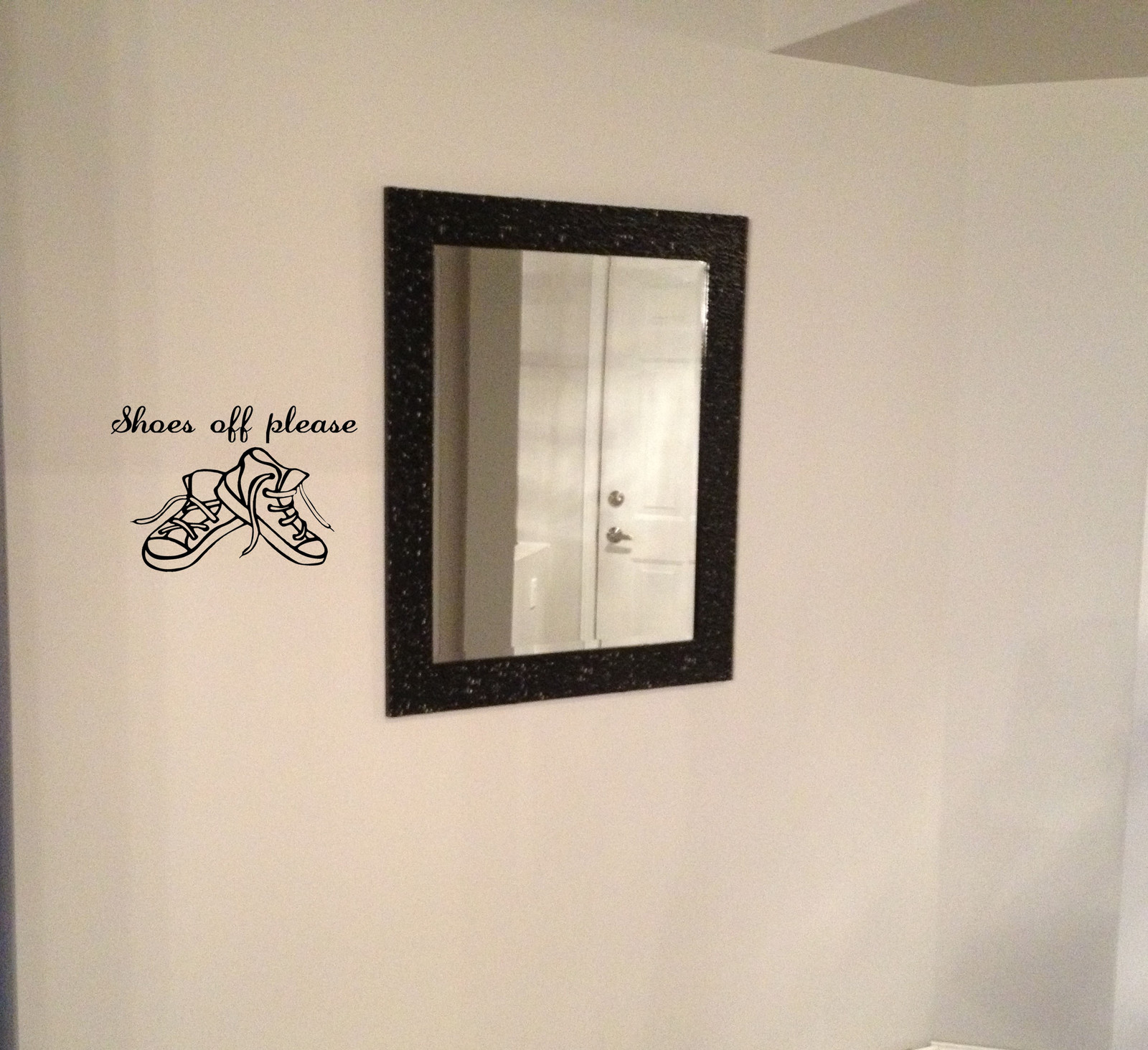 Shoes off please vinyl decal, lobby room sticker | eBay