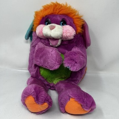 Pancake Popple Popples Plush Purple/Magenta Orange Green 15" *See ...