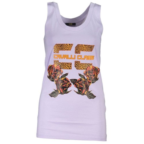 Cavalli Class Purple Cotton Tank Top | eBay