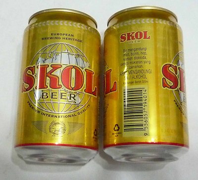 EMPTY - SKOL BEER can MALAYSIA 330ml Brew NEW Carlsberg Asia 2010 ...