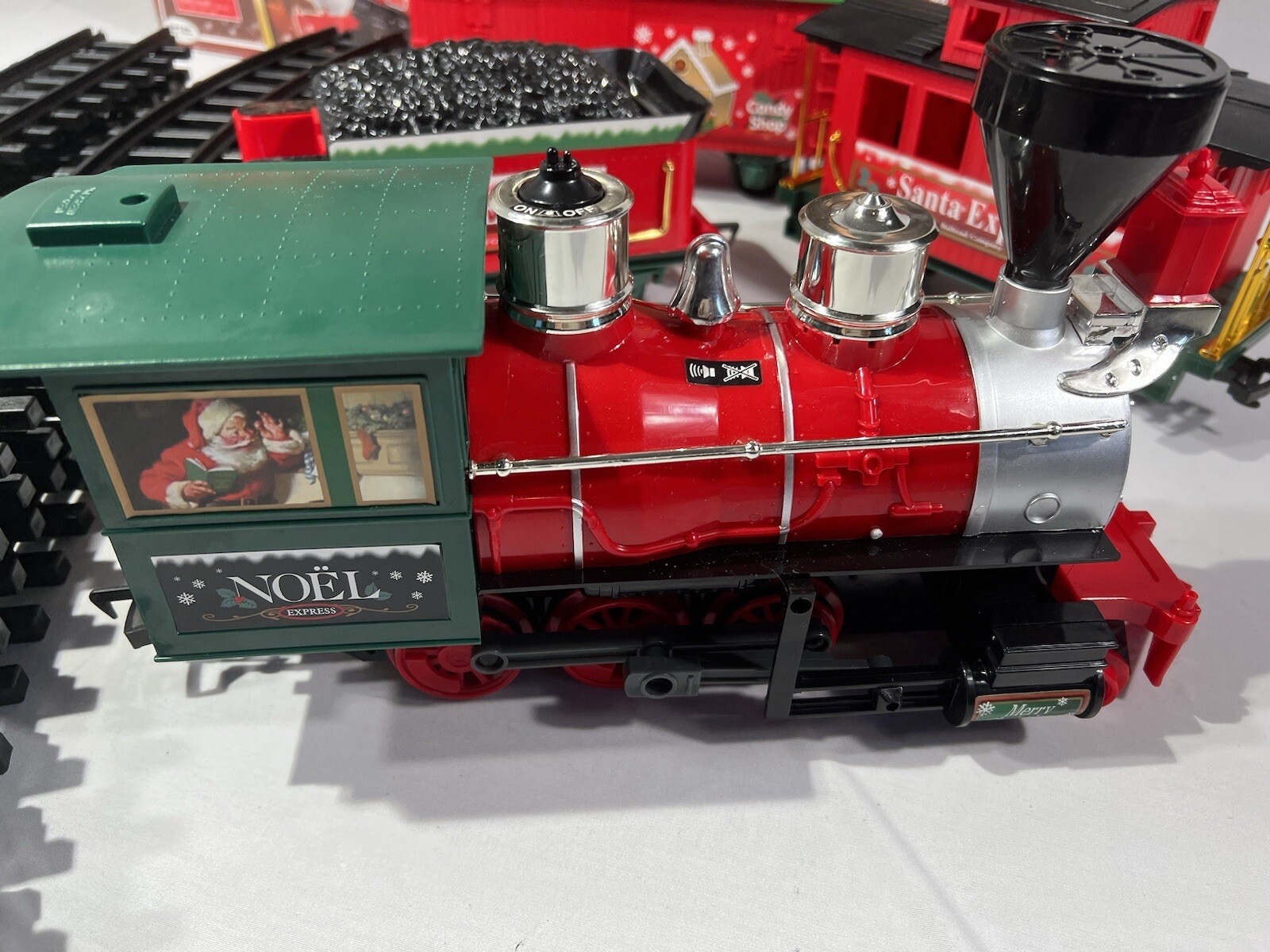 Santa Express Christmas Train Set 27 Pieces Complete Sounds Songs ...