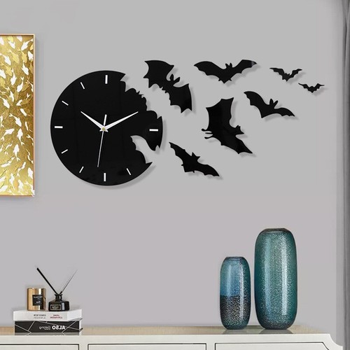 American Halloween Bat Creative Retro Wall Decal Clock | eBay Australia
