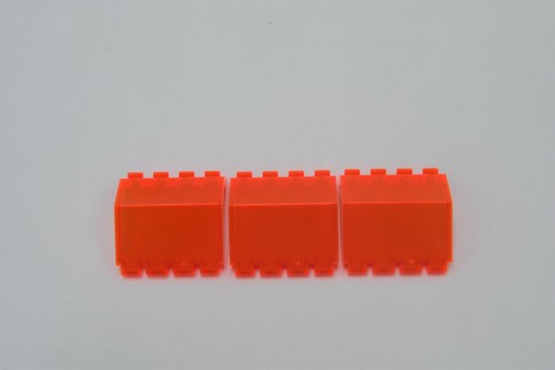 LEGO 3 X Schanierplatte Panneaux Trans-Neon Orange Panel 2x4x3 1/3 ...