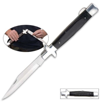 Giant 18" Knife! Huge Timber Rattler Stiletto Lock Back Folder NEW-BIG ...
