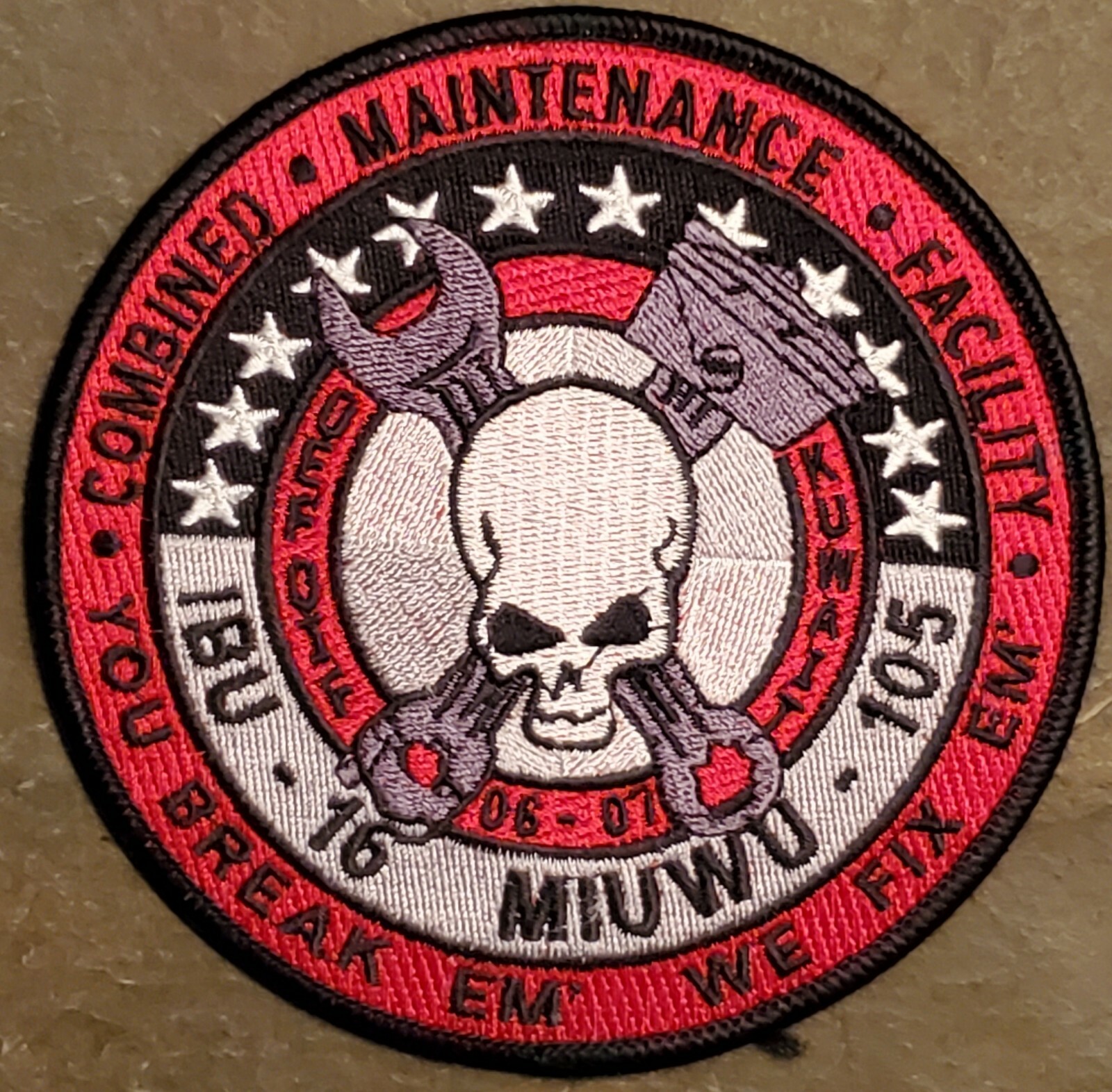 USN NAVY IBU-16 MIUWU-105 COMBINED MAINTENANCE FACILITY PATCH 06-07 OEF ...