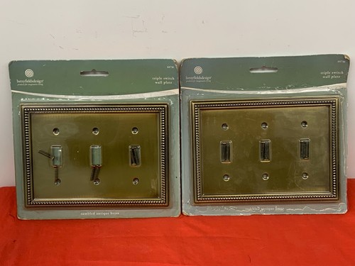 Betsy Fields Design Triplex Switch Wall Plate Tumbled #64736 Antique ...